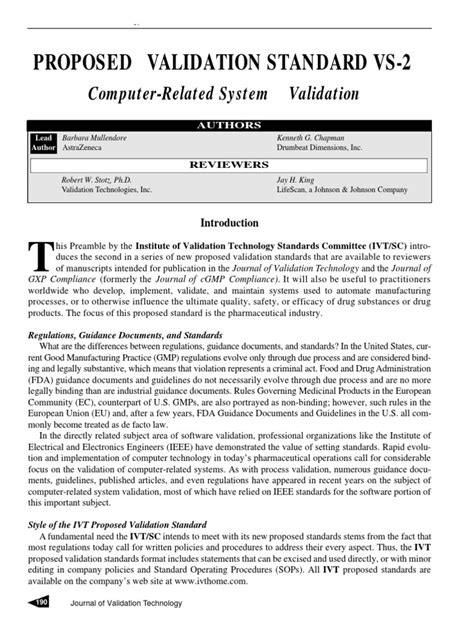 Computer Validation Standards Pdf Verification And Validation Specification Technical