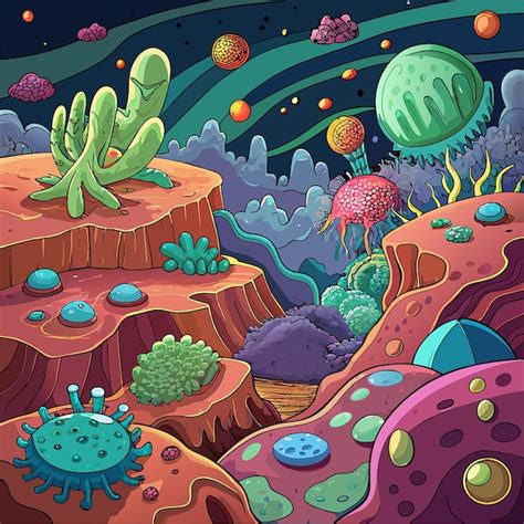 Microbial Topography Alien Textures And Forms Premium Ai Generated Image