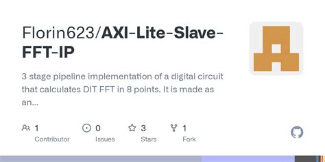 Github Florin623axi Lite Slave Fft Ip 3 Stage Pipeline Implementation Of A Digital Circuit