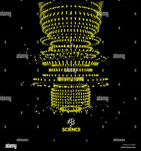 Array With Dynamic Particles 3d Technology Style Abstract Background