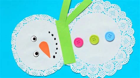 آموزش ساخت کاردستی آدم برفی برای کودکان