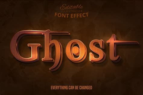 Ghost Text D Editable Font Effect