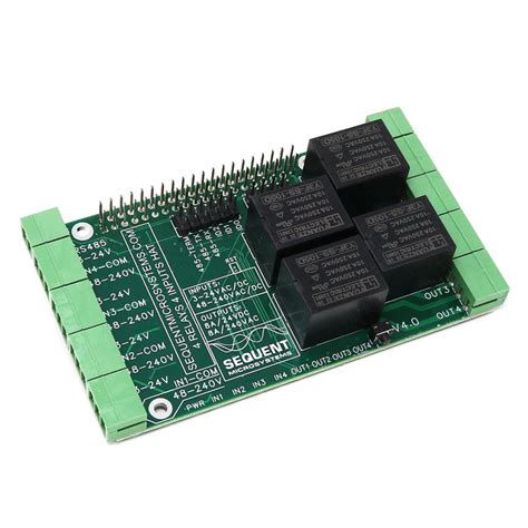 Four Relays Four Inputs 8 Layer Stackable Card For Raspberry Pi V40 The Pi Hut