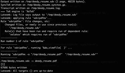 latex using latexmk run commands after xelatex is run using the no pdf argument so pdf not