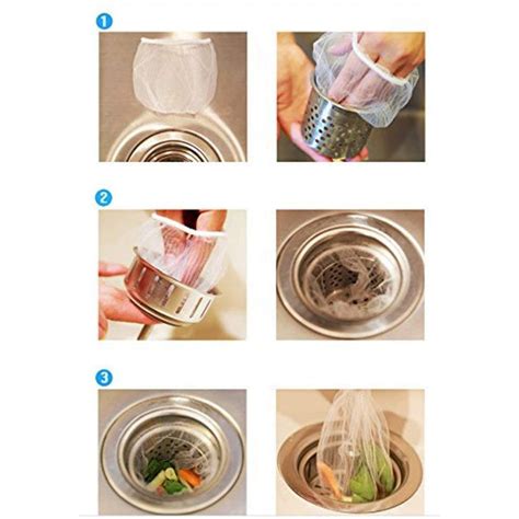 Mtvxesu Sink Drain Strainer Disposable Kitchen Sink Filter Mesh Sewer Garbage Filter Mesh Bag