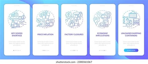 Vulnerabilities Supply Chain Blue Gradient Onboarding Stock Vector