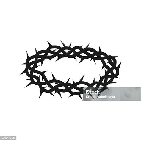 가시철사 화환 가시가 있는 둥근 검은색 프레임 미늘 꼬인 선 실루엣 찢어진 줄기 벡터 고딕 디자인 요소 0명에 대한 스톡 벡터 아트 및 기타 이미지 Istock