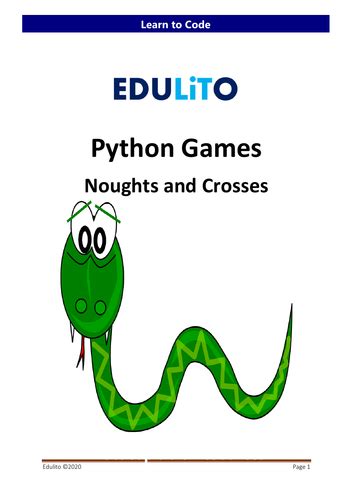 python games noughts and crosses tictac toe teaching resources