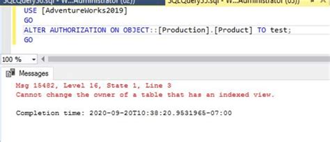 Sql Alter Authorization Examples