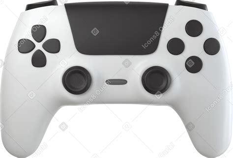3d White Controller Front View Illustration In Png Svg