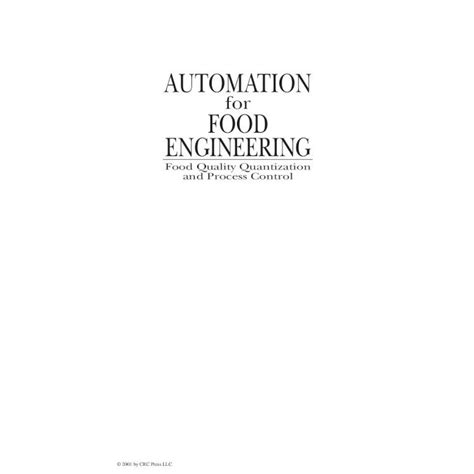 PDF Automation For Food Engineering Y Huang Et Al CRC WW DOKUMEN TIPS