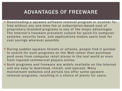 Types Of Software Advantages And Disadvantages Pptx Shareware And Freeware Computer