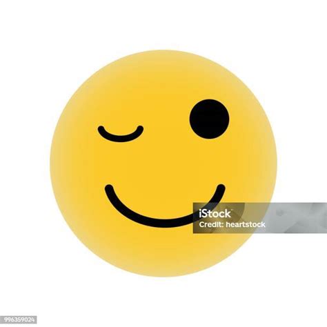 둥근된 사각형 얼굴 아이콘 벡터 아이콘의 윙크 이모티콘 간단한 요소 그림입니다 둥근된 사각형 얼굴 기호 디자인의 윙크