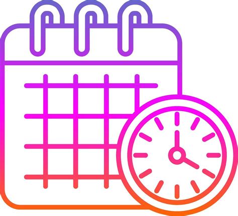 Timetable Line Gradient Icon 39423720 Vector Art At Vecteezy