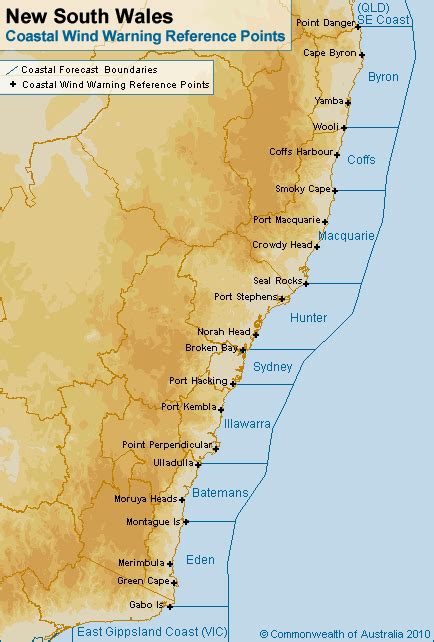 Australia Map Nsw Coast