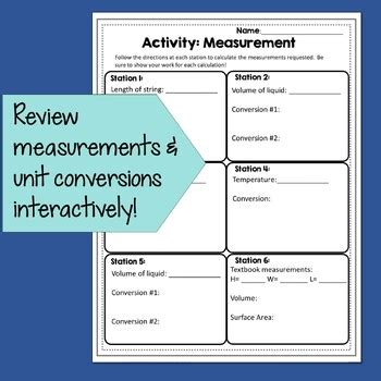 Measurement Activity Review Stations For High Babe Unit Conversion Practice