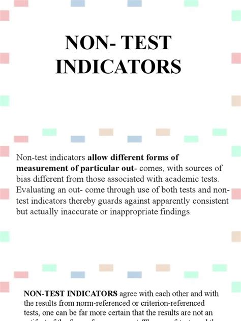 Non Test Indicators Pdf