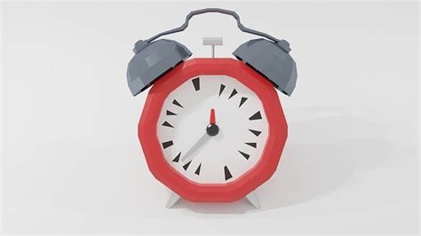 3d Model Stylized Alarm Clock Vr Ar Low Poly Cgtrader