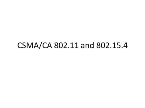 Csma Ca