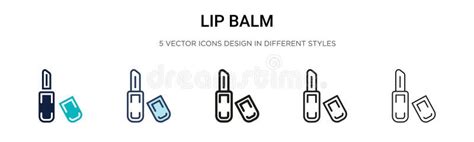 Lip Balm Icon In Filled Thin Line Outline And Stroke Style Vector Illustration Of Two Colored