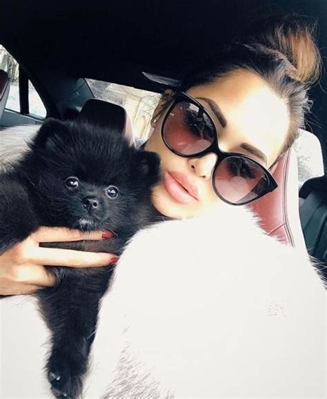 Xena Glg London Tipton With Dog Black Pomeranian In Car Rich Pomeranian