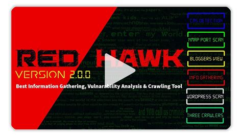Github Tuhinshubhra Red Hawk All In One Tool For Information Gathering Vulnerability