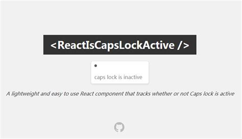React Component That Tracks Whether Or Not Caps Lock Is Active