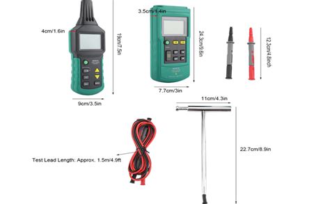 Walfront MY6818T Kabelsuchgerät 12 V-400 V AC/DC Leitungssuchgerät ...