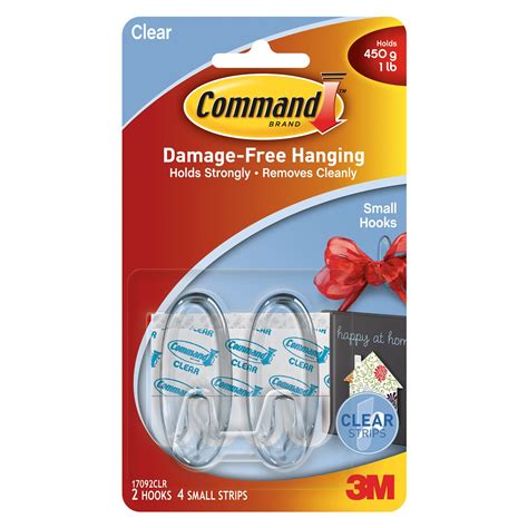 3m Command Hooks Small Clear 2 Pkg Michaels