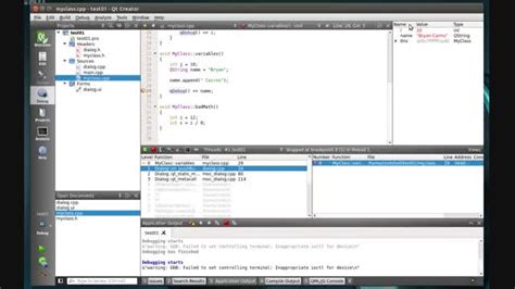 C Qt 118 Debugging With Qt Creator نماشا