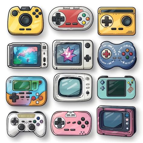 Premium Photo Cartoon Sticker For It Technology Creative Concept For