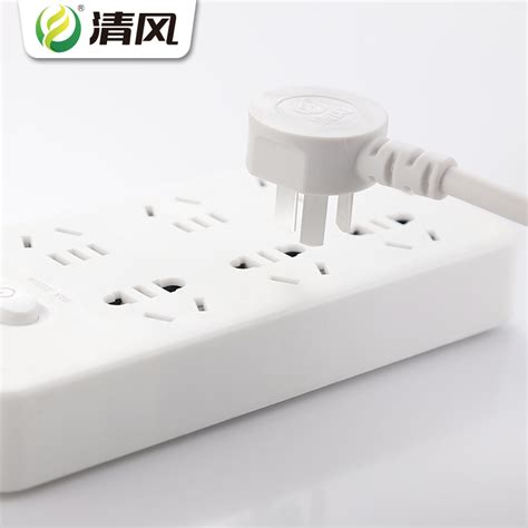 清风家用插座多用插排插线板多功能多孔插板带线6插位8插位10插位 虎窝淘