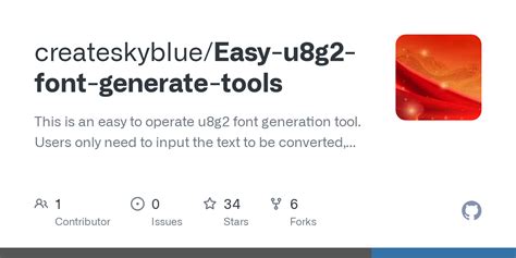 Github Createskyblueeasy U8g2 Font Generate Tools This Is An Easy