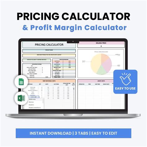 pricing and profit margin calculator spreadsheet fastexcel