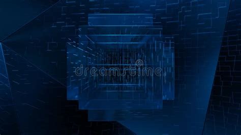 3d Hyper Cube Rotate In Virtual Space Stock Footage Video Of Future