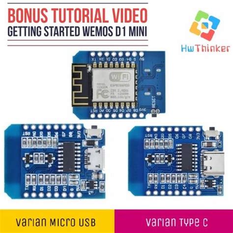 Jual WEMOS D MINI NODEMCU LUA WIFI ARDUINO IOT BASED ON ESP Type C Jakarta Timur