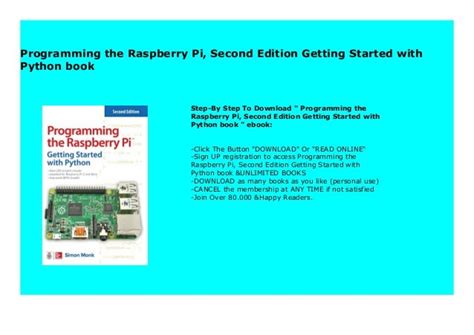 Programming The Raspberry Pi Second Edition Getting Started With Python Book 5749