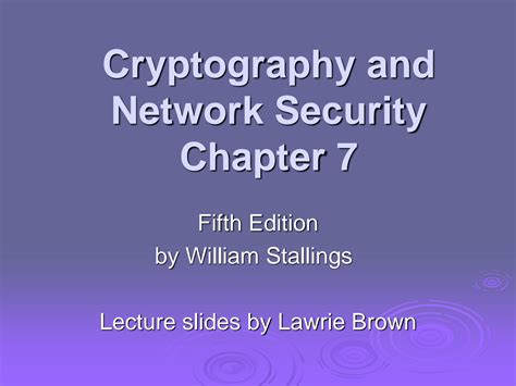 SOLUTION Chapter 7 Stream Ciphers And Random Number Generation Studypool