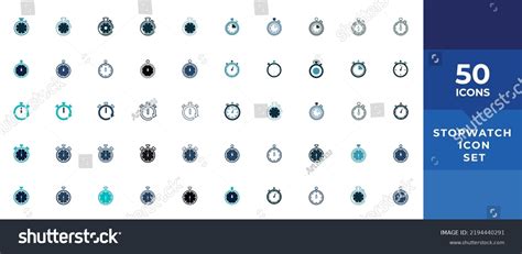 Timer Icon Set Stopwatch Timer Collection Stock Vector Royalty Free 2194440291 Shutterstock