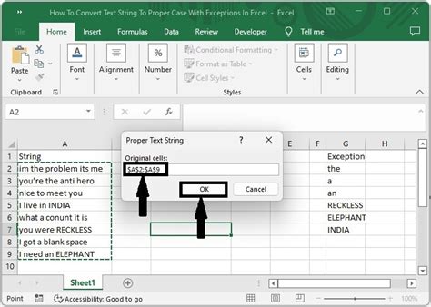 How To Convert Text String To Proper Case With Exceptions In Excel