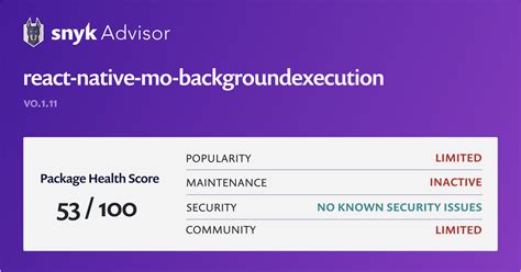 React Native Mo Backgroundexecution Npm Package Snyk