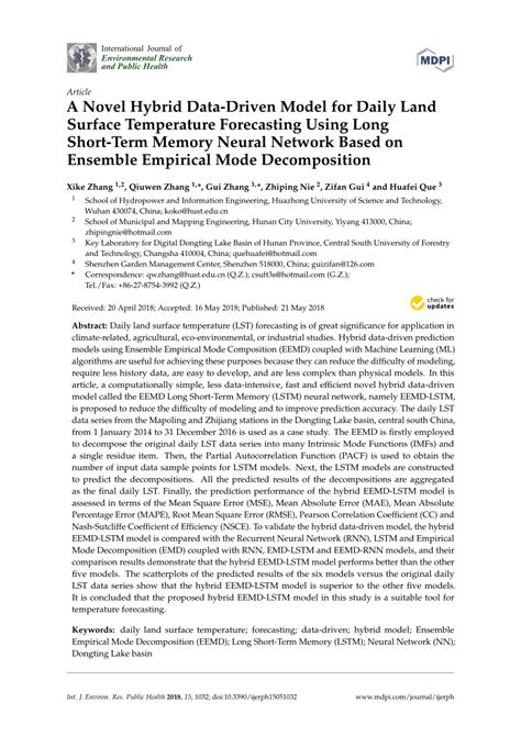 Pdf A Novel Hybrid Data Driven Model For Daily Land Surface