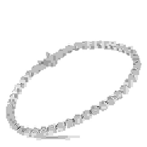 320ctw Diamond And 14k White Gold Tennis Bracelet Auction