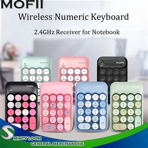 MOFII X910 Portable Mini Number Pad Colorful Typewriter 18 Keys 2 4G USB Wireless Numeric Keypad