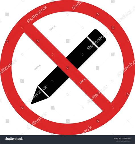 No Writing Sign Writing Not Allowed Stock Vector Royalty Free 2519330809 Shutterstock