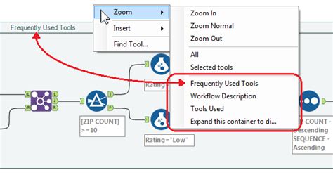 Navigating The Canvas Tool Container Selection Li Alteryx Community