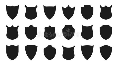 Shields Set Collection Of Security Shield Icons Stock Illustration Illustration Of Safeguard