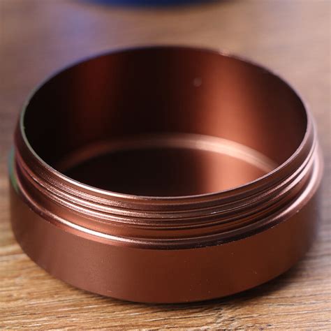 Fkend กล่องโลหะขนาดเล็ก กล่องอะลูมิเนียมใส่ชาสามารถเดินทางได้พกพาโหลน้ำตาลกาแฟแคดดี้ Fkend