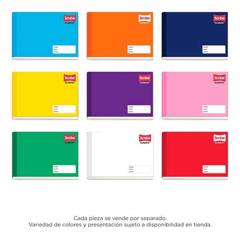 Cuaderno Italiano Scribe 100 Hojas De Cuadro Grande Varios Colores 1 Pieza Walmart En Línea