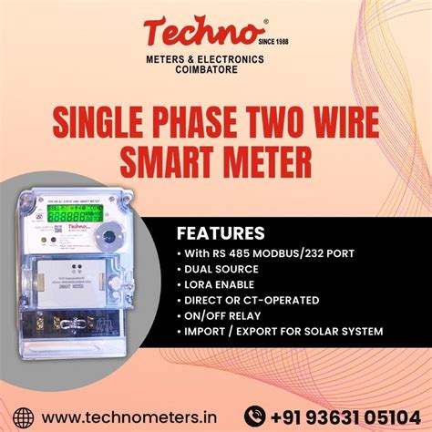 Techno Single Phase Smart Energy Meter At 4956 00 Inr In Coimbatore